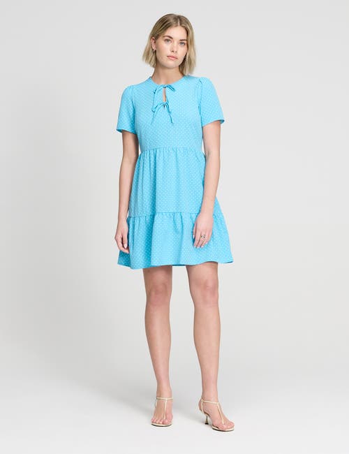 FINERY LONDON Finery London Lola Tie Front Tiered Mini Dress